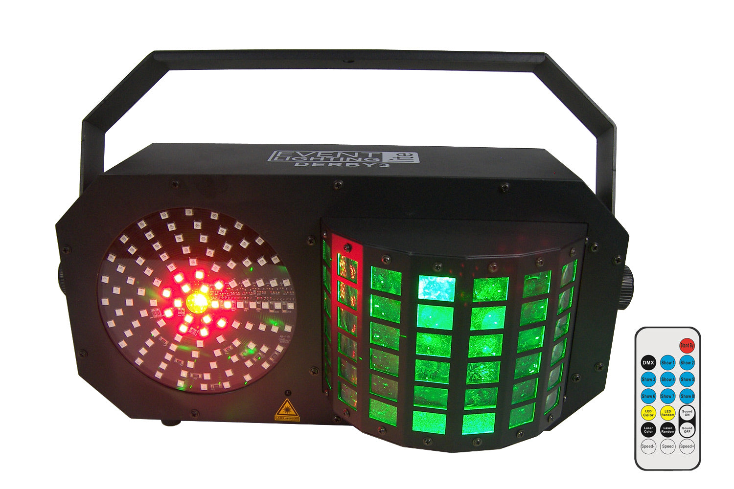Event Lighting DERBY3 - 3-in-1 Lighting Effect: Derby, LED Strobe and